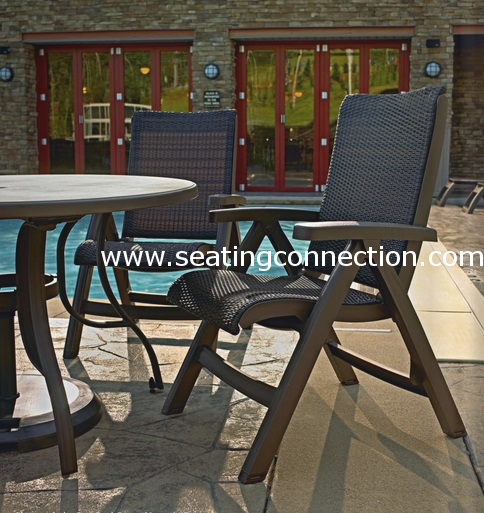 Set of 2 Grosfillex Outdoor Java All-Weather Wicker Chairs